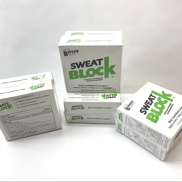 SweatBlock | Other | 2 Boxes Sweat Block Antiperspirant Towellettes ...